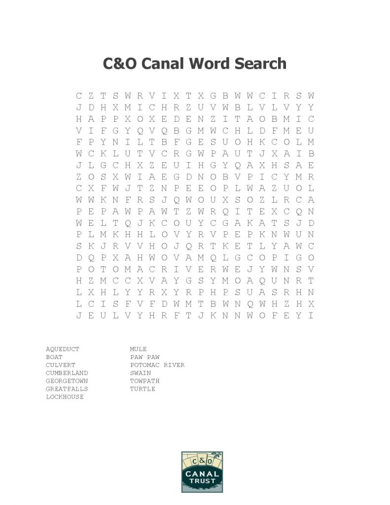 C&O Canal Activities to do at Home – C&O Canal Trust